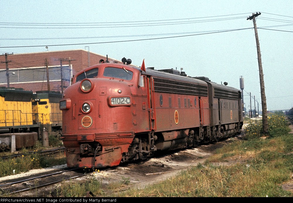 C&NW 4102C (ex-CGW 155) at Proviso Engine Terminal